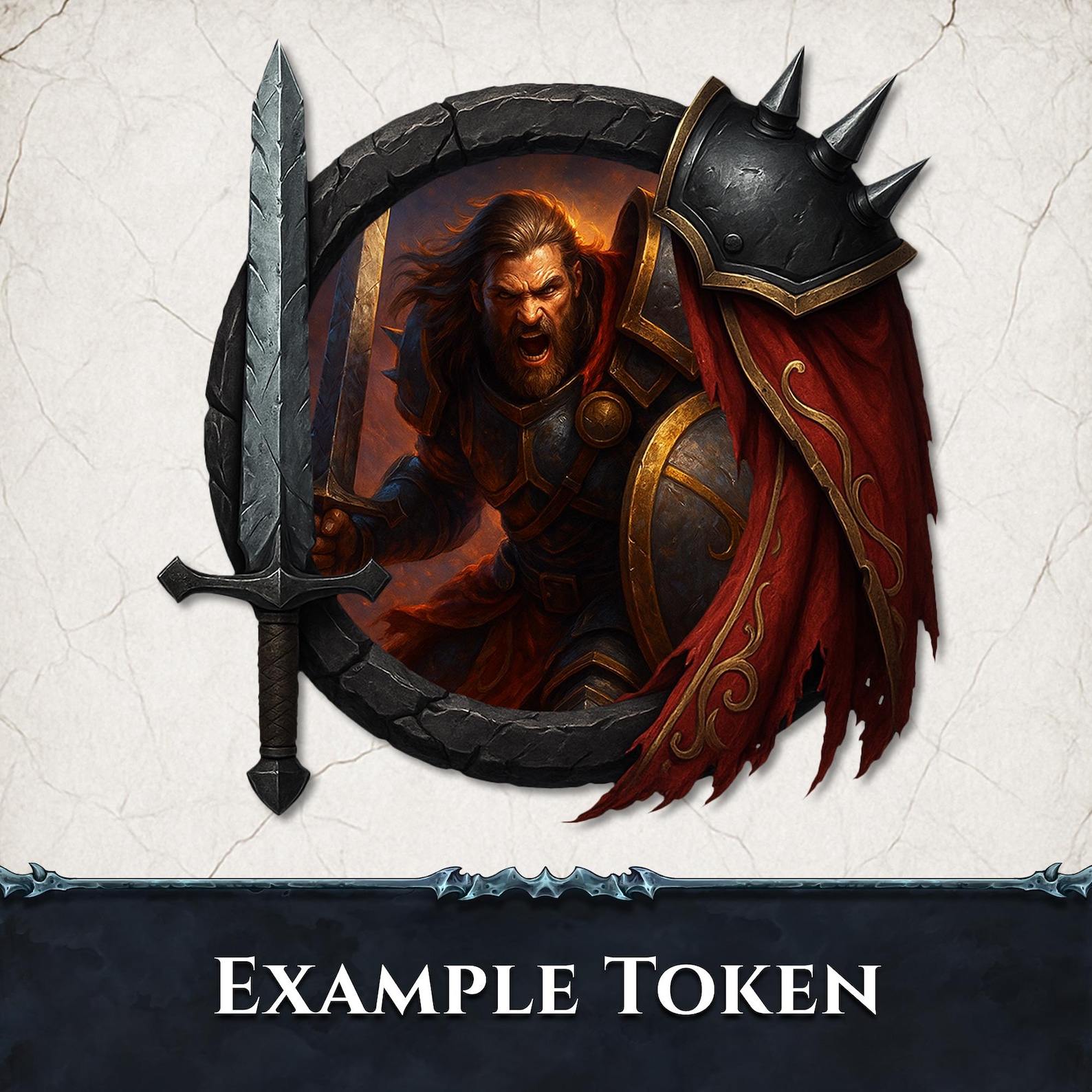 Warrior Paladin Token Border for Dnd Character Portraits (PNG Files ...