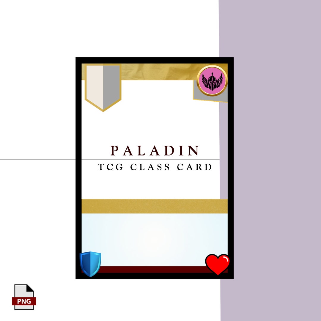 D&D Paladin Token TCG Card for Dungeons and Dragons Tabletop RPG Roll20 ...