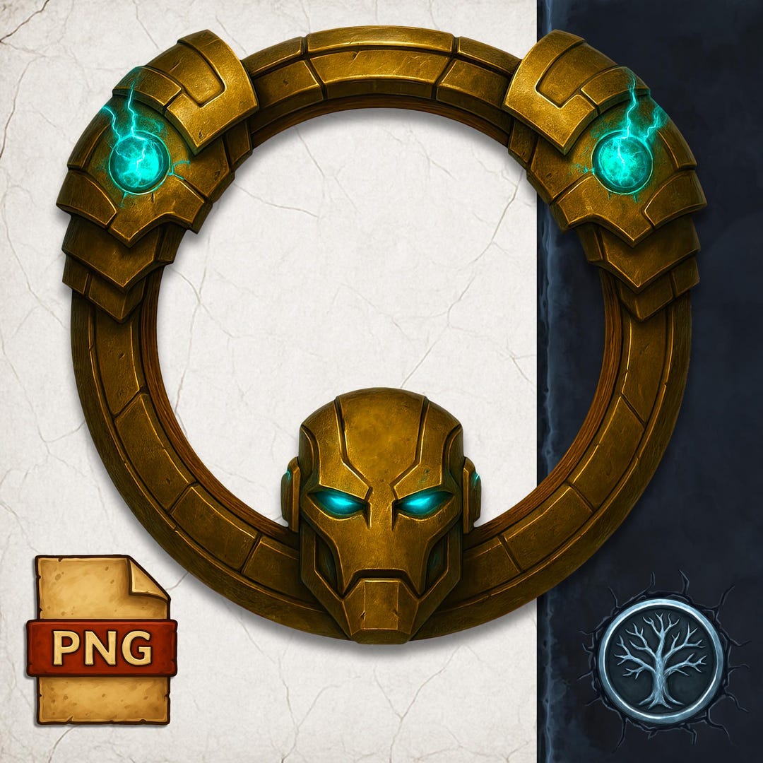 Warforged Token Border: Steampunk D&D Character Portrait (PNG) - Etsy