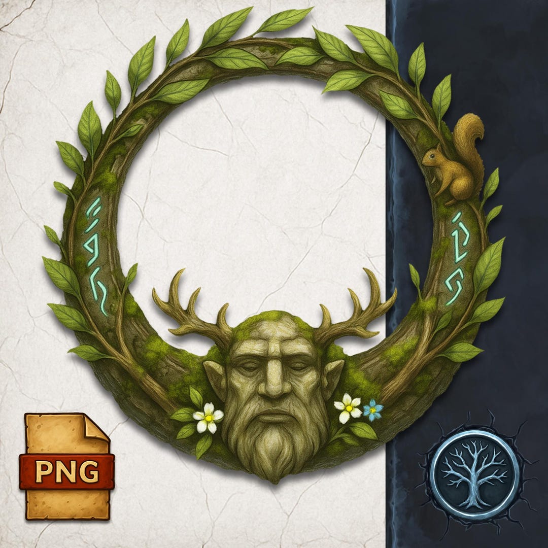 Firbolg Token Border: Dnd Character Portrait Frame (PNG Files, Digital ...