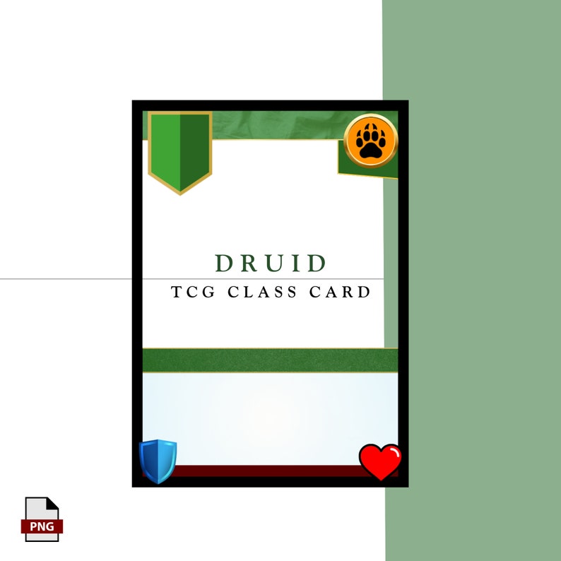 D&D Druid Token TCG Card for Dungeons and Dragons Tabletop RPG Roll20 ...