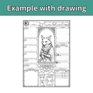 Dnd 5e Fillable NPC Character Sheet Compatible With Fifth Edition ...