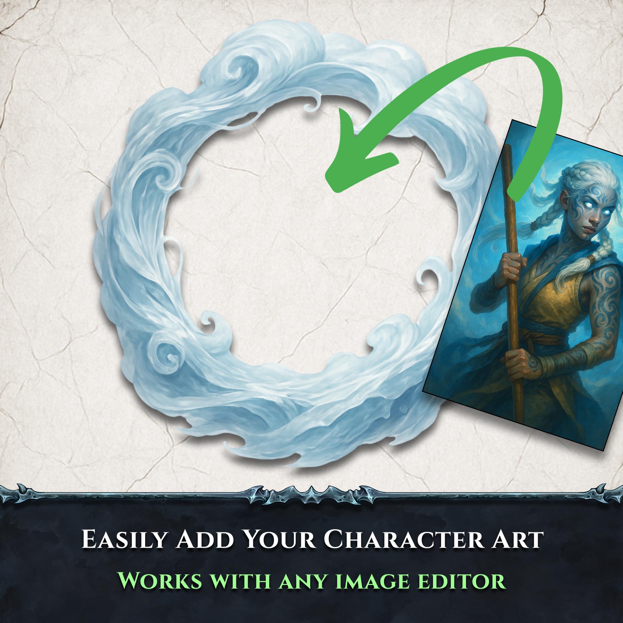 Air Elemental Token Border for Dnd Character Portraits (PNG Files ...