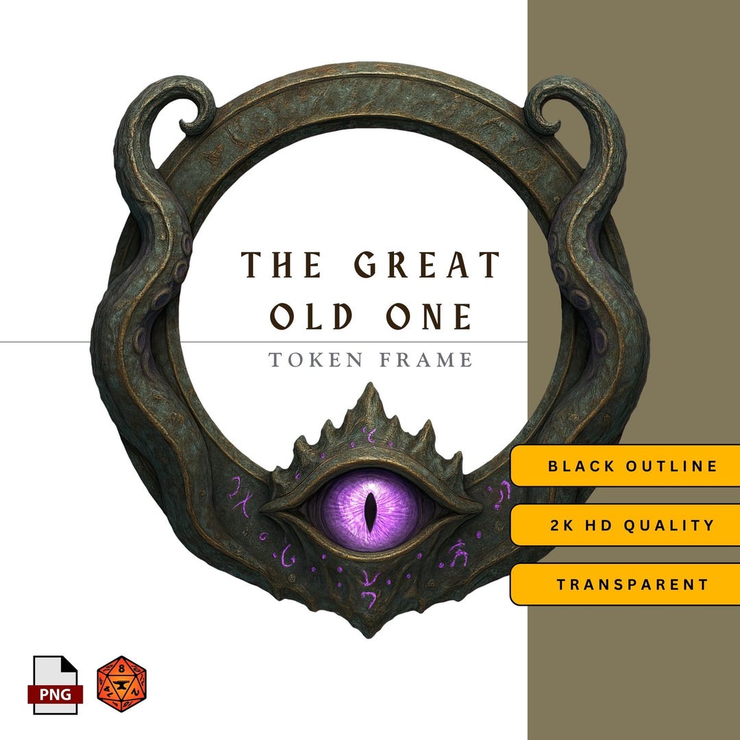 Warlock the Great Old One Token Border Subclass Frame for D&D Character ...