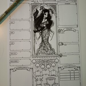 Dnd 5e Fillable NPC Character Sheet Compatible With Fifth Edition ...