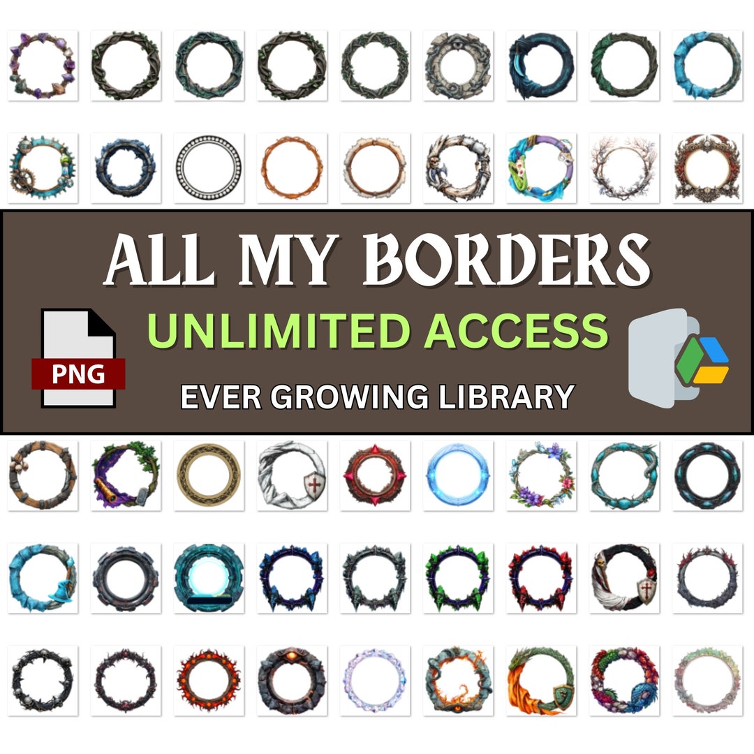 Unlimited Access to All My Dnd Borders | New Token Frames Added Every ...