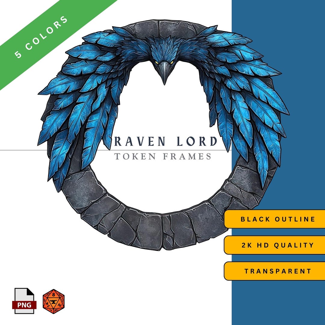 D&D Raven Lord Token Border for Dungeons and Dragons Tabletop RPG ...