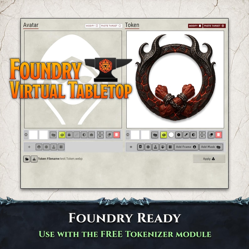 Fiend Token Border, Demon Frame, D&D Character Portrait (PNG) - Etsy UK