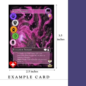 D&D Spell Cards Level 1 | TCG Sized 2.5x3.5 Dungeons and Dragons 5e ...