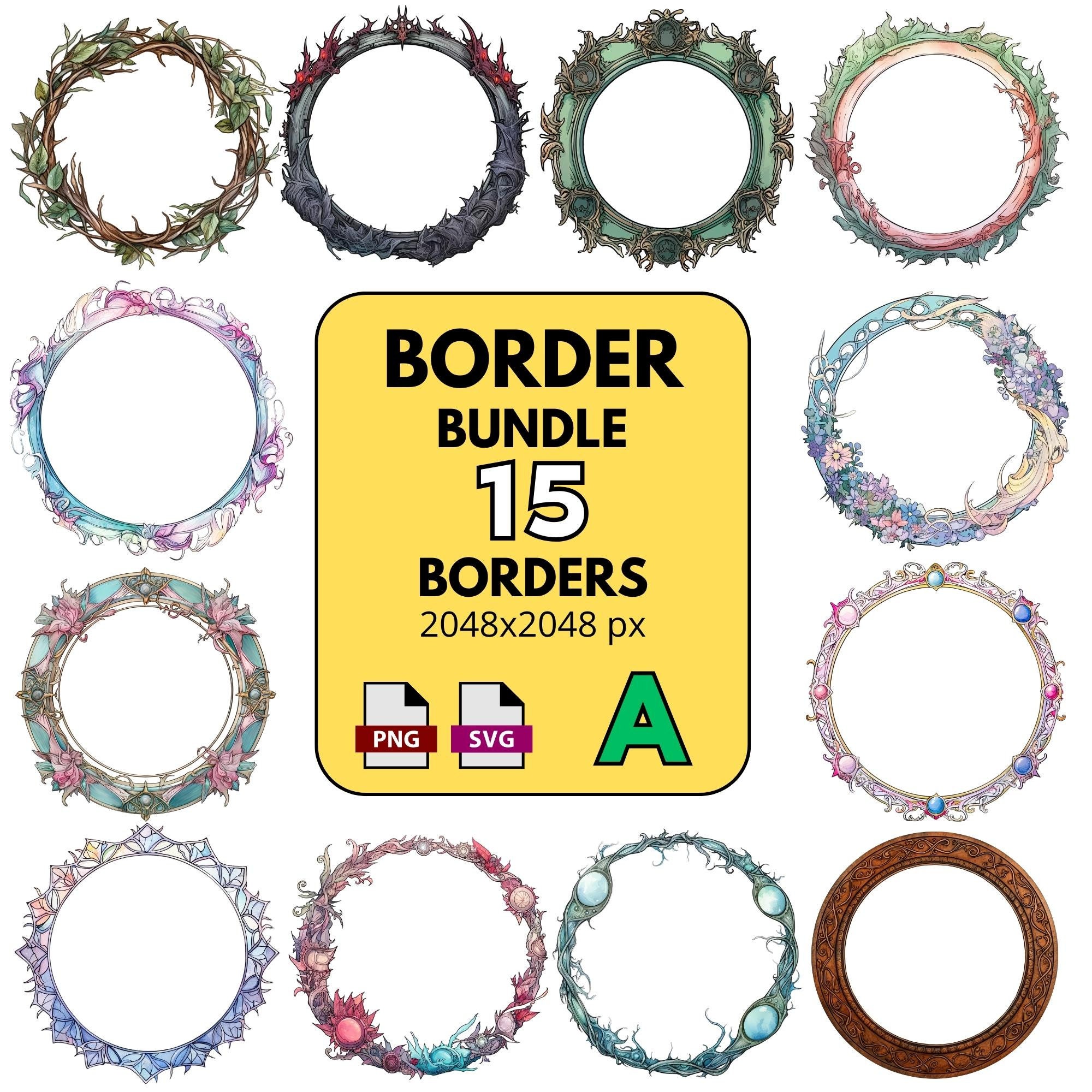 D&D Border Bundle 15 Token Borders for Tabletop Dungeons and Dragons ... D&D Border Bundle 15 Token Borders for Tabletop Dungeons and Dragons ...