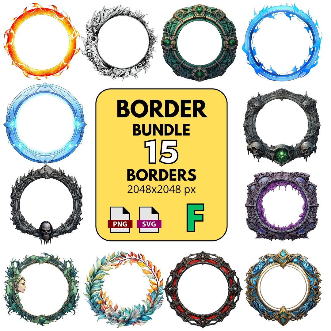 D&D Border Bundle 15 Token Frames for Tabletop Dungeons and Dragons ...