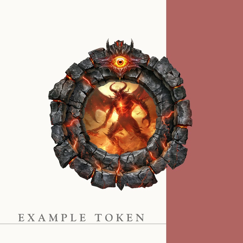 D&D Fiend Token Border for Dungeons and Dragons Tabletop RPG Roll20 VTT ...
