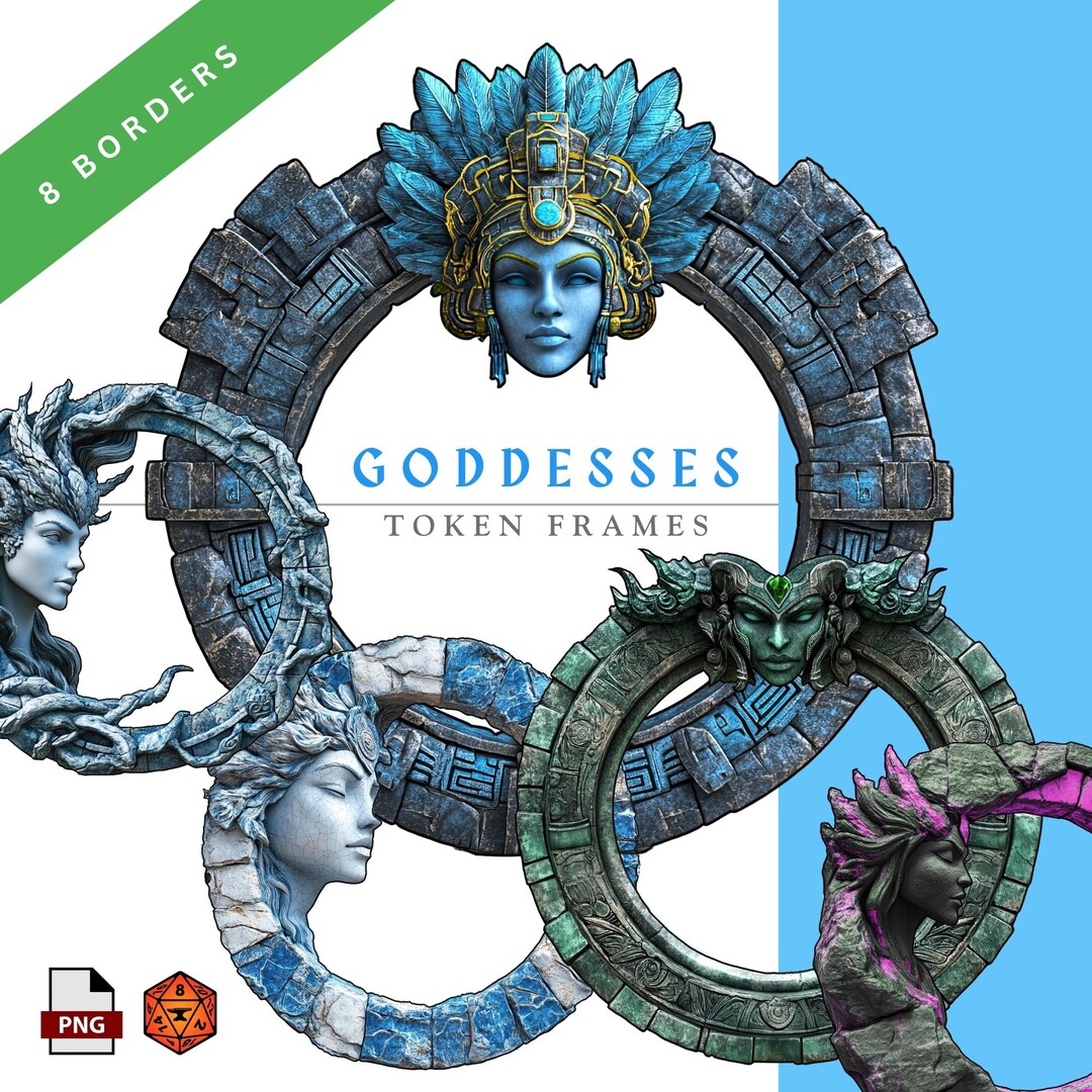 Dnd Goddess Token Border for Dungeons and Dragons Tabletop RPG Roll20 ...