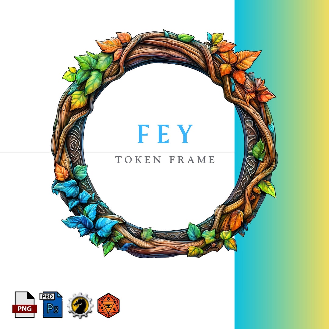 D&D Fey Token Border for Dungeons and Dragons Tabletop RPG Roll20 VTT ...