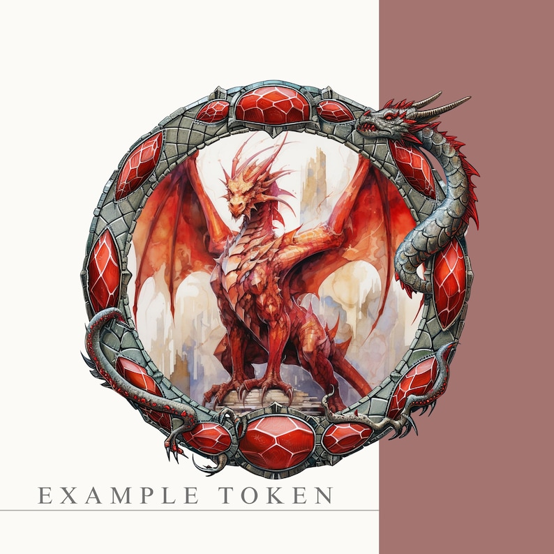 D&D Red Dragon Token Border for Dungeons and Dragons Tabletop RPG ...