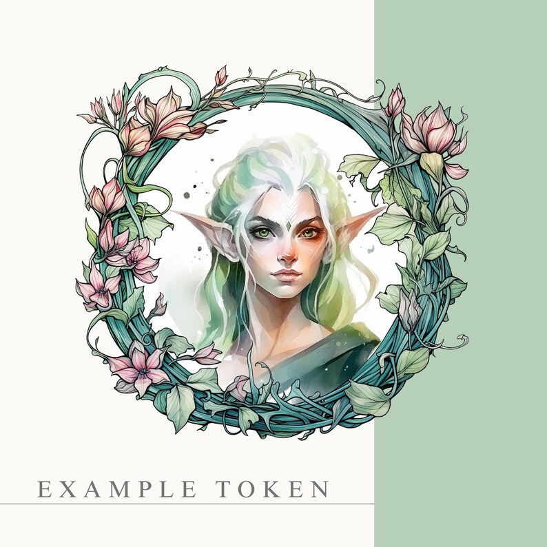 D&D Token Border for Dungeons and Dragons Tabletop RPG Roll20 VTT Foundry Dnd Character Nature ...