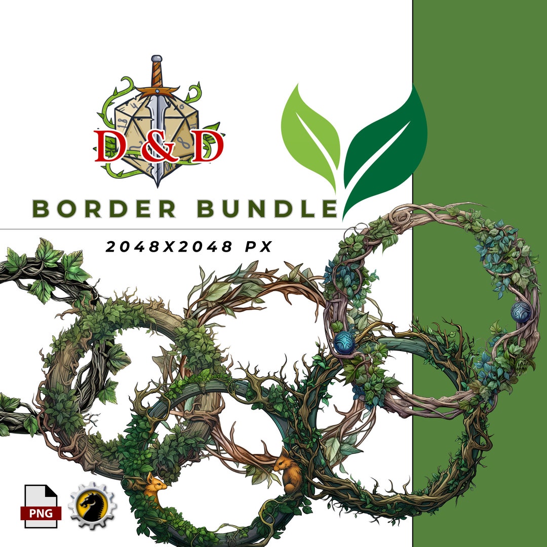 D&D Nature Border Bundle 10 Token Frames for Tabletop Dungeons and ...