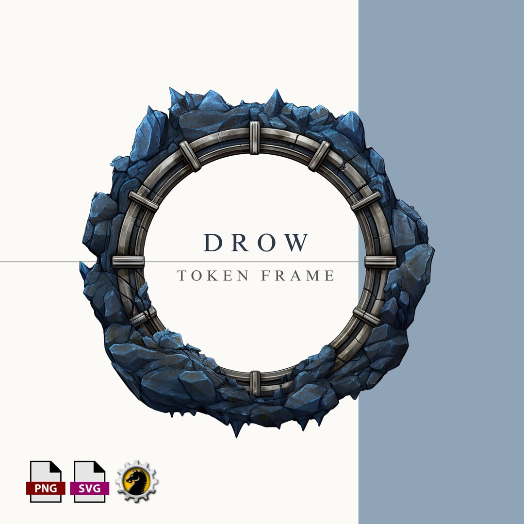 D&D Drow Token Border for Dungeons and Dragons Tabletop RPG Roll20 VTT ...