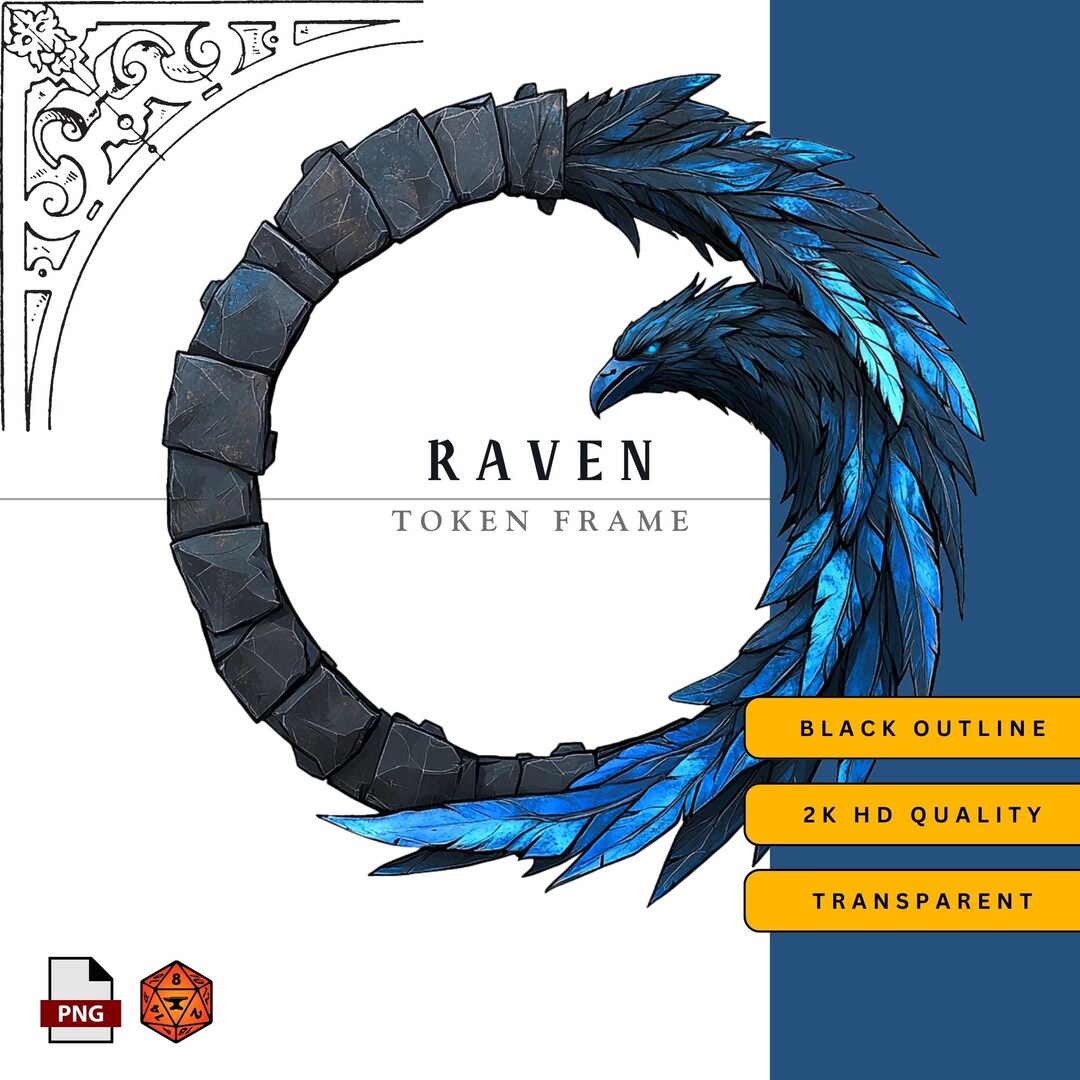 D&D Raven Queen Token Border for Dungeons and Dragons Tabletop RPG ...