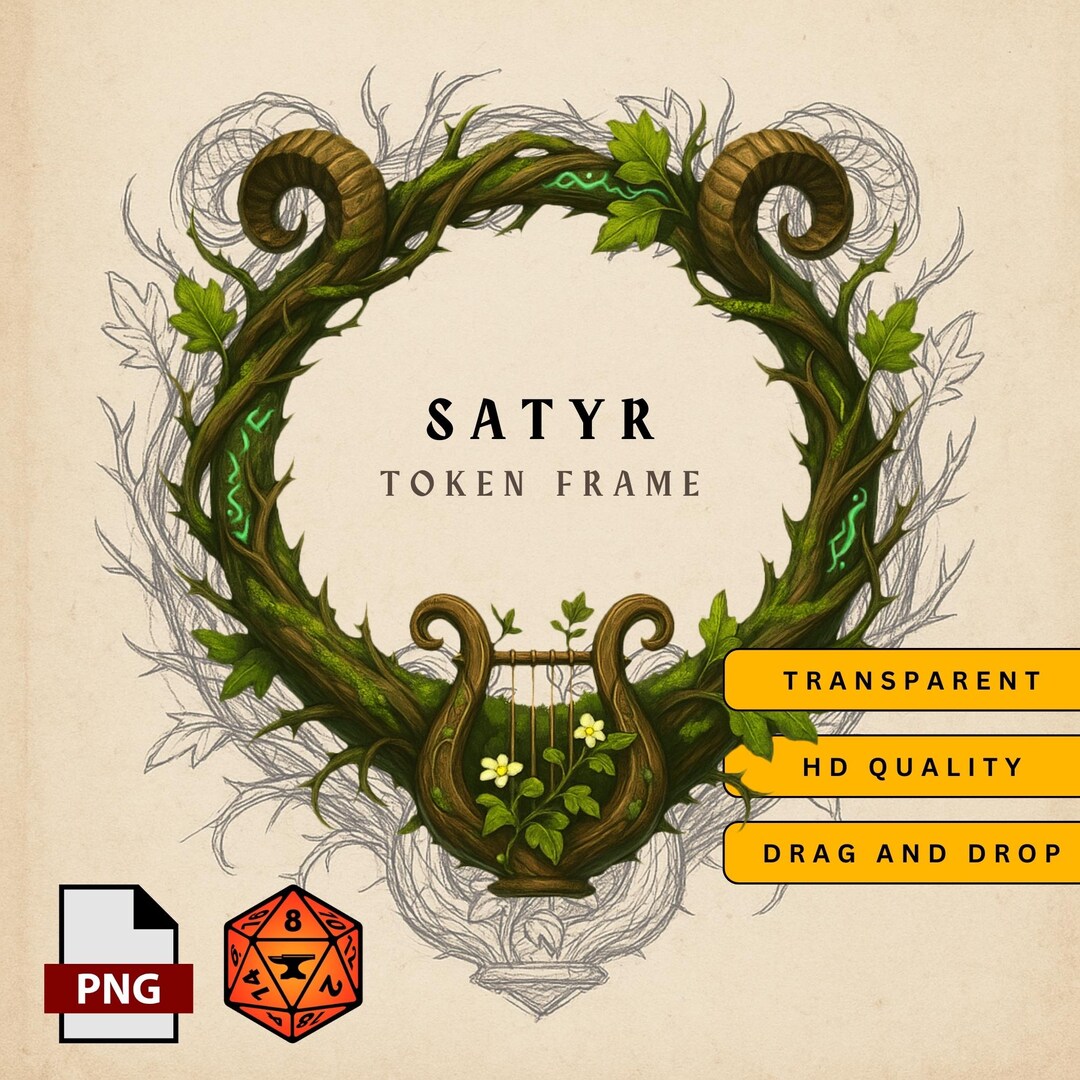 Satyr Token Border Race Frame for D&D Character Portrait Used for Vtts ...