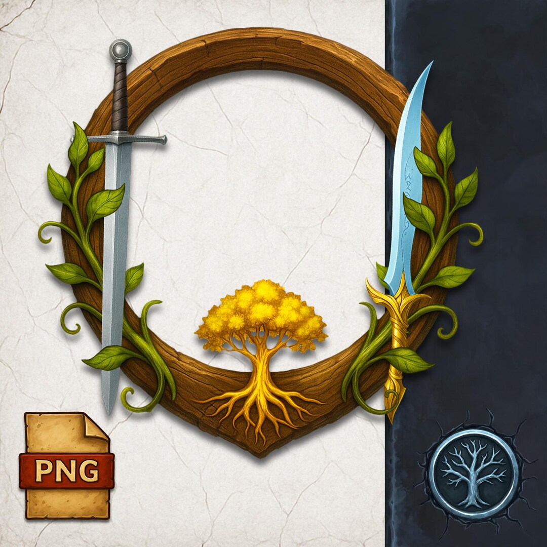 Half Elf Token Border – Fantasy RPG Frame for Character Portraits ...