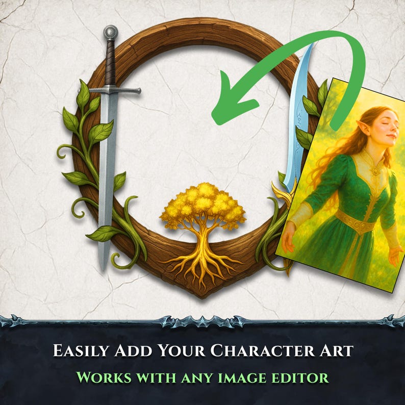 Core Races Border Frames: Dnd Character Portraits, VTT RPG Clip Art ...