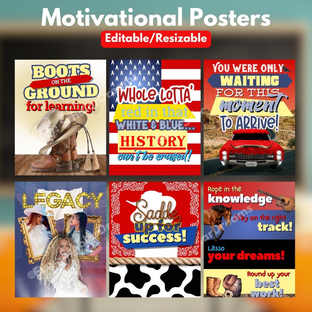 Cowboy Carter Inspired Classroom Decor Bundle (editable) - Etsy