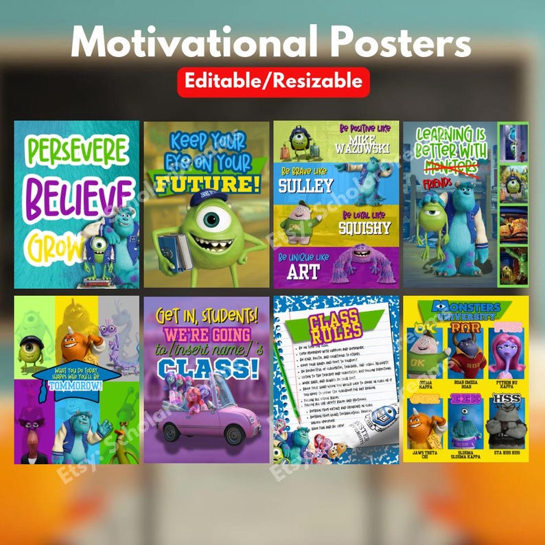 Monstrous University Ultimate Classroom Bundle (editable) - Etsy