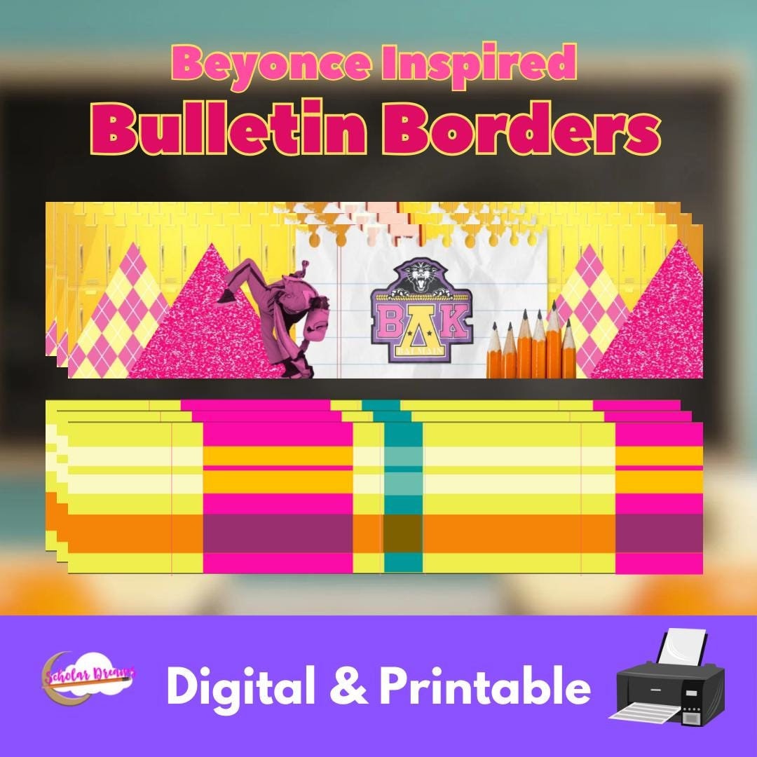 Beyonce Inspired Bulletin Border Bundle DIGITAL and PRINTABLE - Etsy