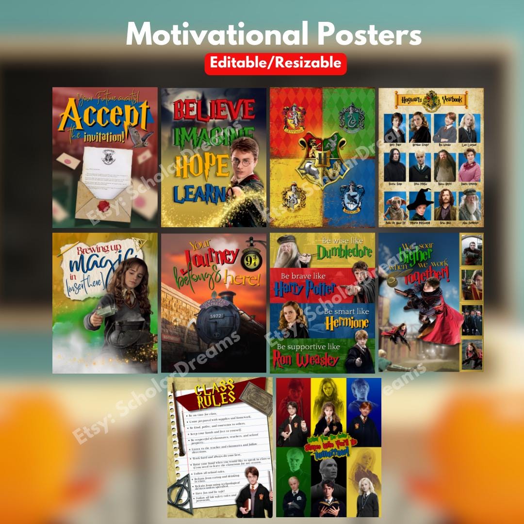 Hogwarts Magical Ultimate Classroom Bundle (editable) - Etsy