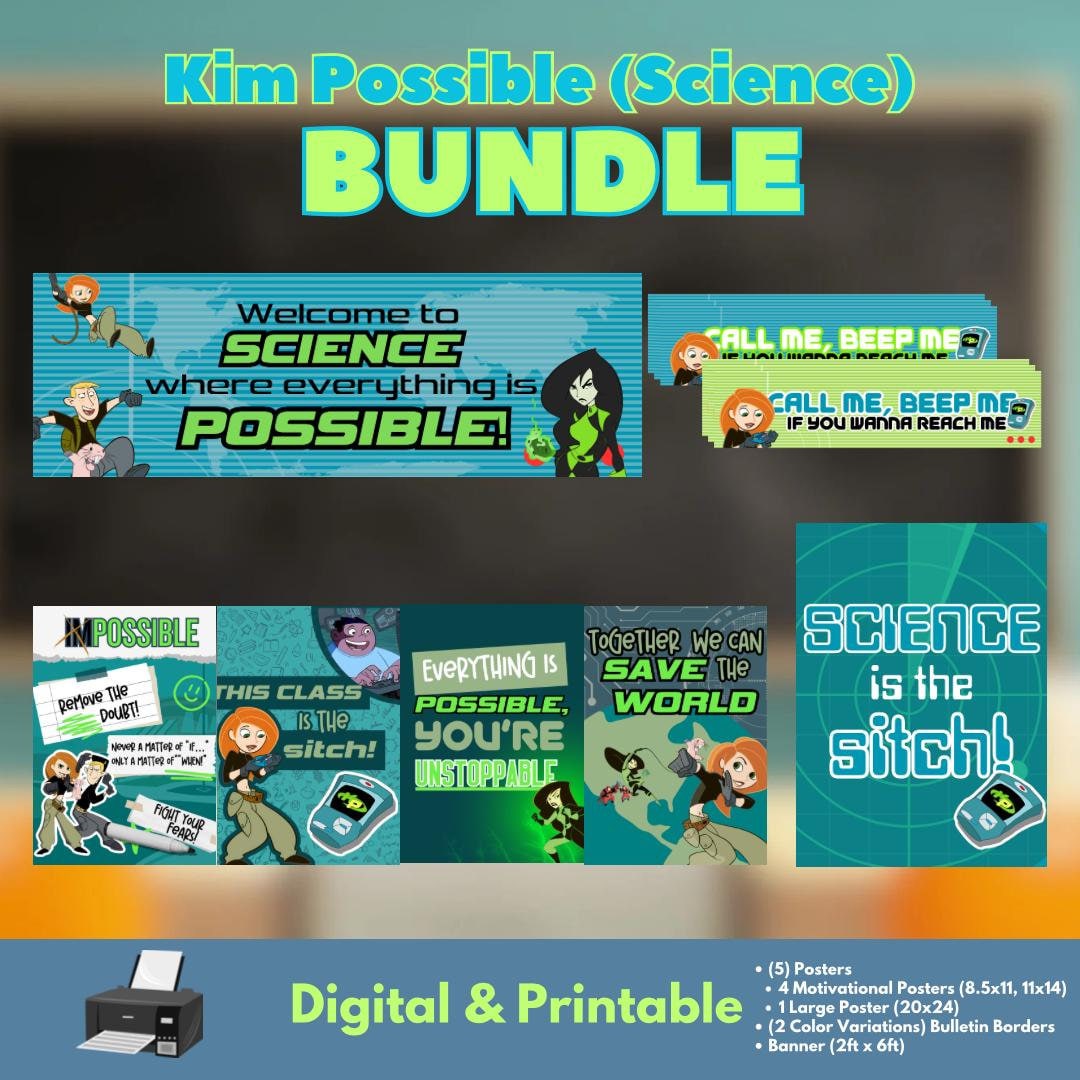 Kim Possible Science Classroom Bundle (digital and Printable) - Etsy