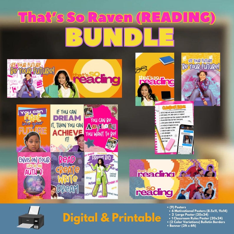 That’s so Raven (READING) Classroom Bundle (DIGITAL and PRINTABLE) - Etsy