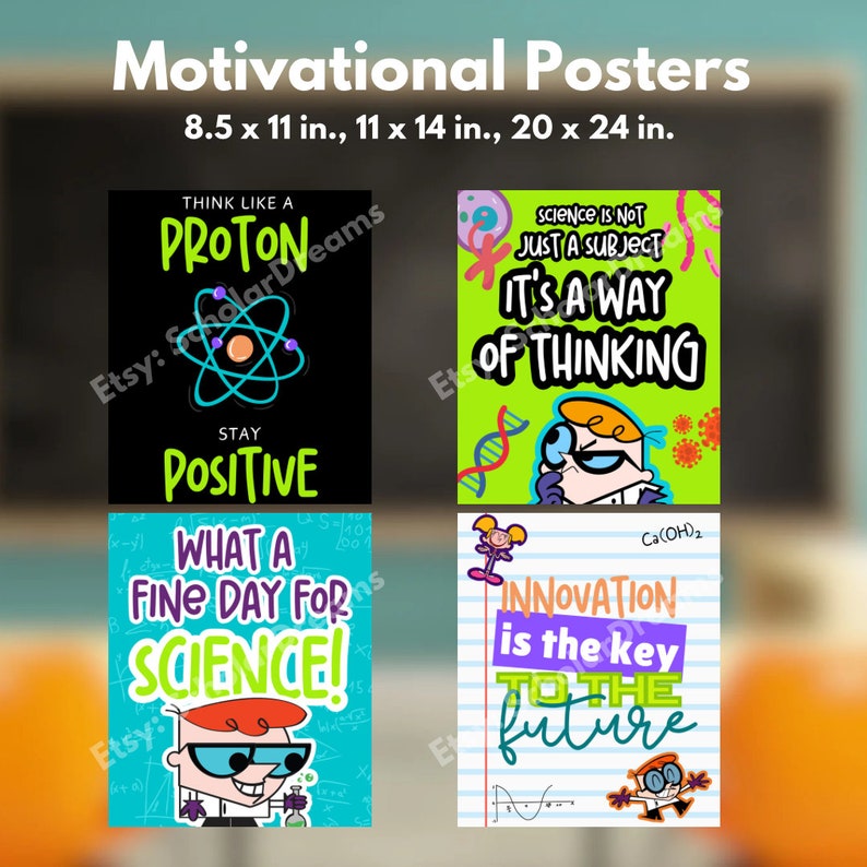 Dexter’s Laboratory Classroom Posters (4-pack) (DIGITAL and PRINTABLE ...