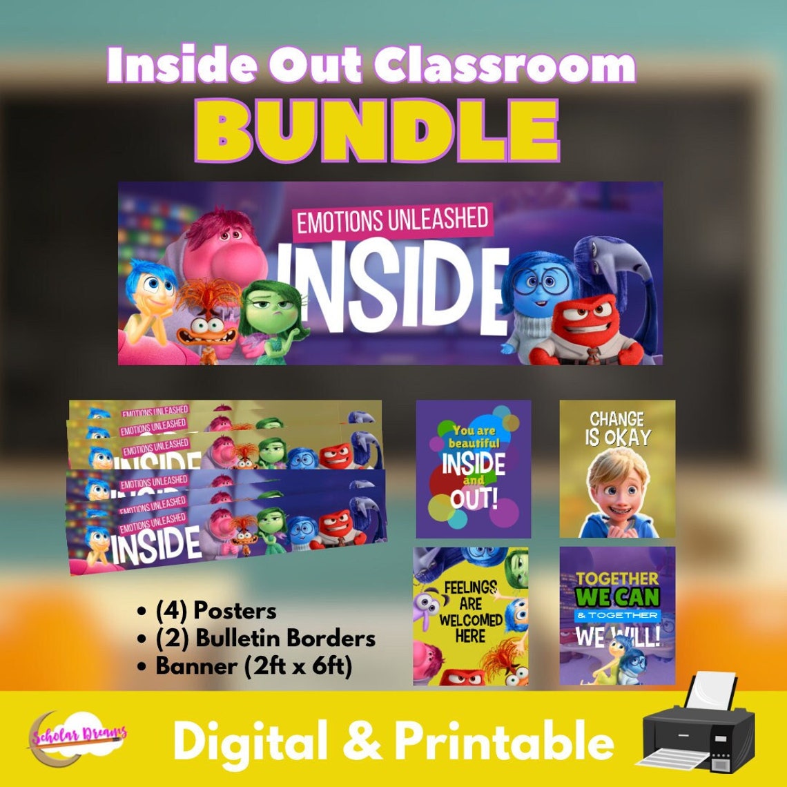 Inside Out Classroom Decor Bundle (DIGITAL and PRINTABLE) - Etsy