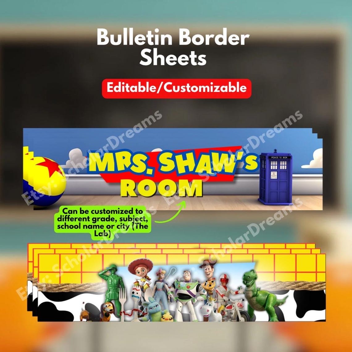 Toy Story Editable Super Classroom Bundle With Letters and Numbers! - Etsy