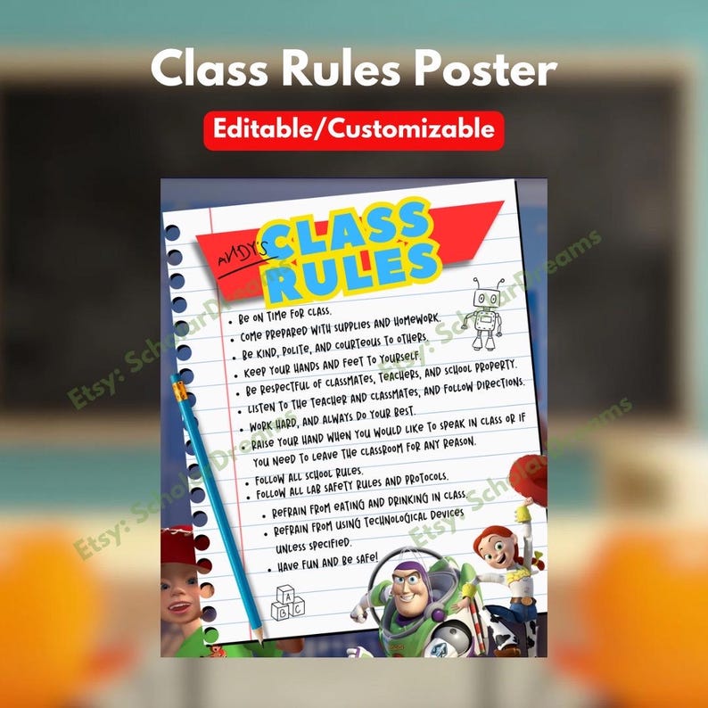 Toy Story Editable Super Classroom Bundle With Letters and Numbers! - Etsy