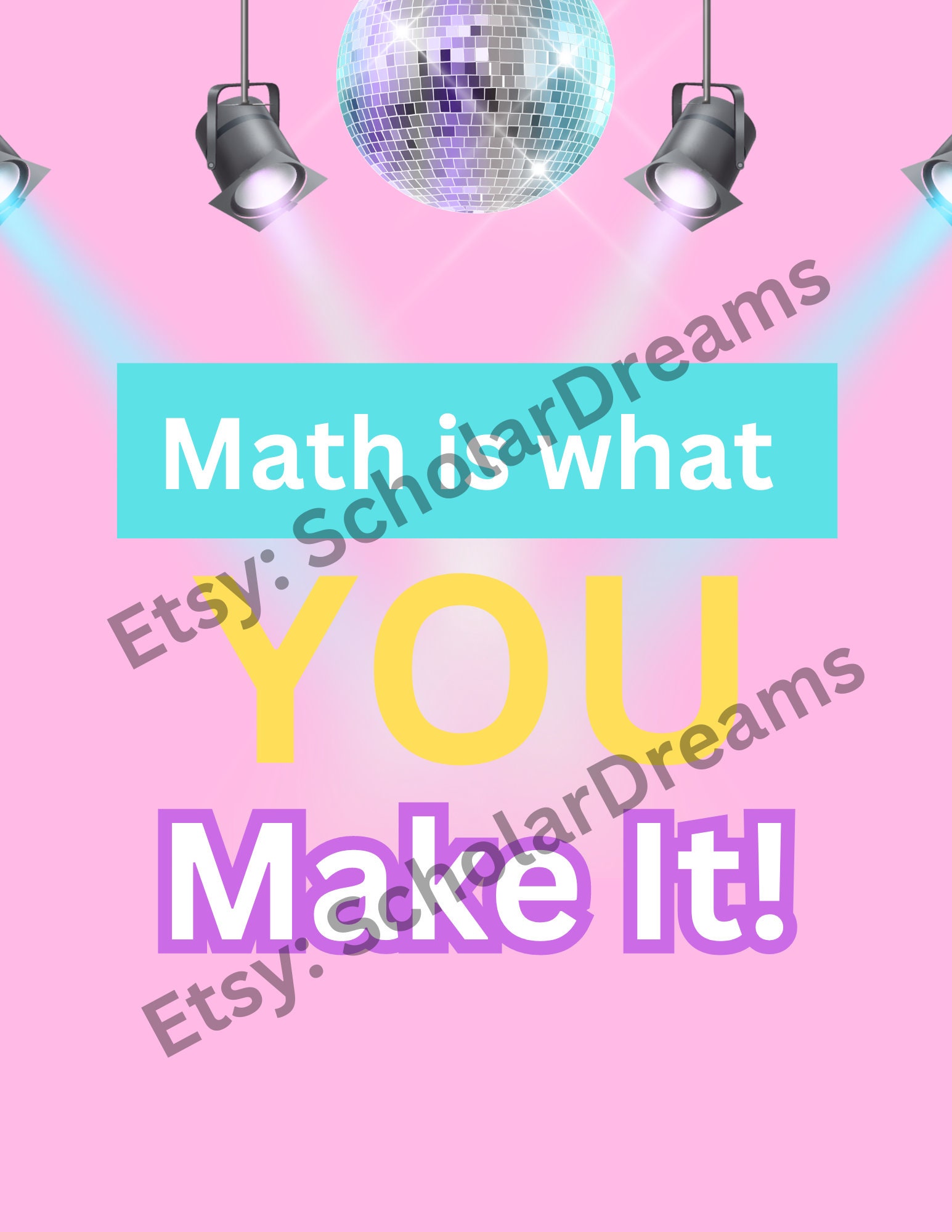 Hannah Montana Inspired Math Motivational Poster - Etsy
