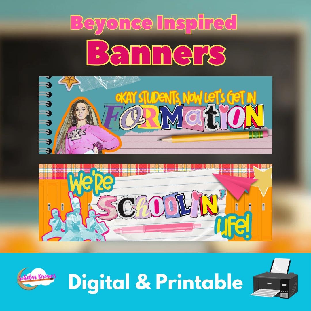 Beyoncé Inspired Classroom Banners (DIGITAL and PRINTABLE) - Etsy
