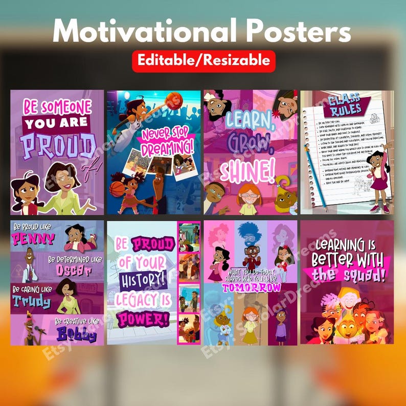 The Original Proud Family (editable) Ultimate Classroom Decor Bundle - Etsy