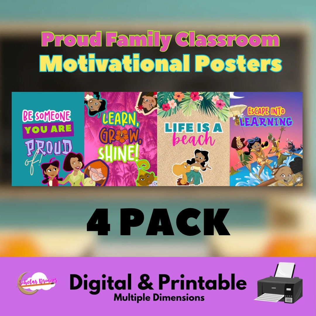 The Proud Family Class Posters (4 Pack) (digital & Printable) - Etsy