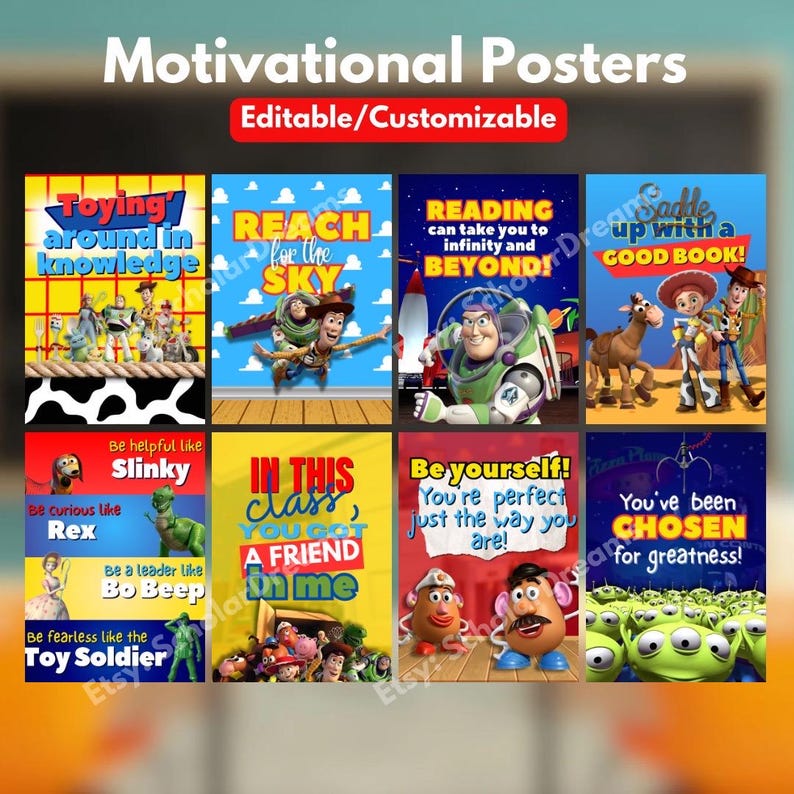 Toy Story Editable Super Classroom Bundle With Letters and Numbers! - Etsy