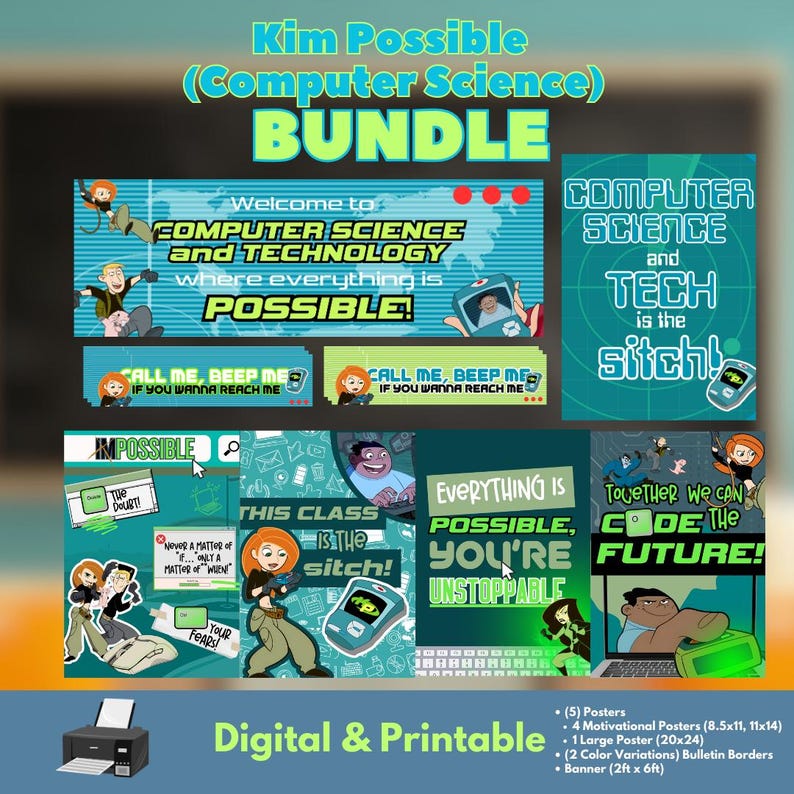 Kim Possible Computer Science Classroom Bundle (digital and Printable ...
