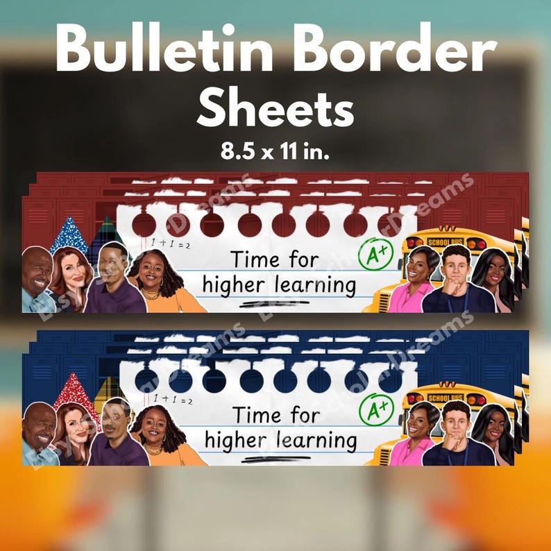 Abbott Elementary Inspired Classroom Bulletin Borders DIGITAL and ...