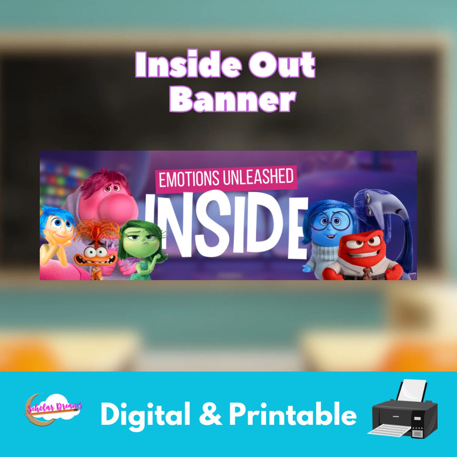 Inside Out Banner (DIGITAL and PRINTABLE) - Etsy