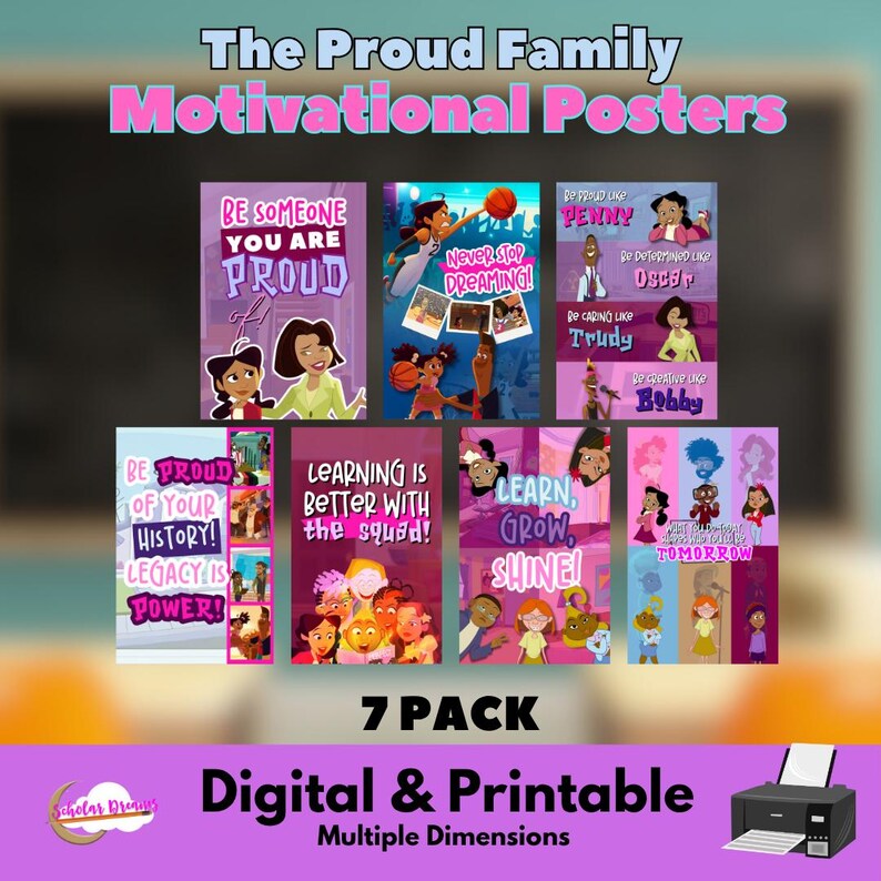The Original Proud Family Motivational Posters (7 Pack) (digital ...