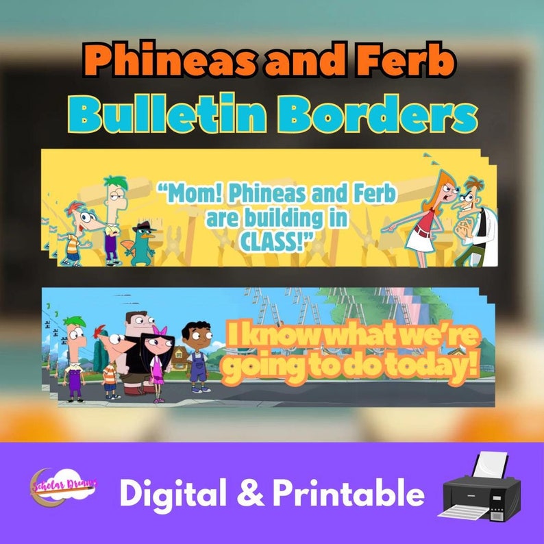 Phineas and Ferb Bulletin Border (DIGITAL and PRINTABLE) - Etsy