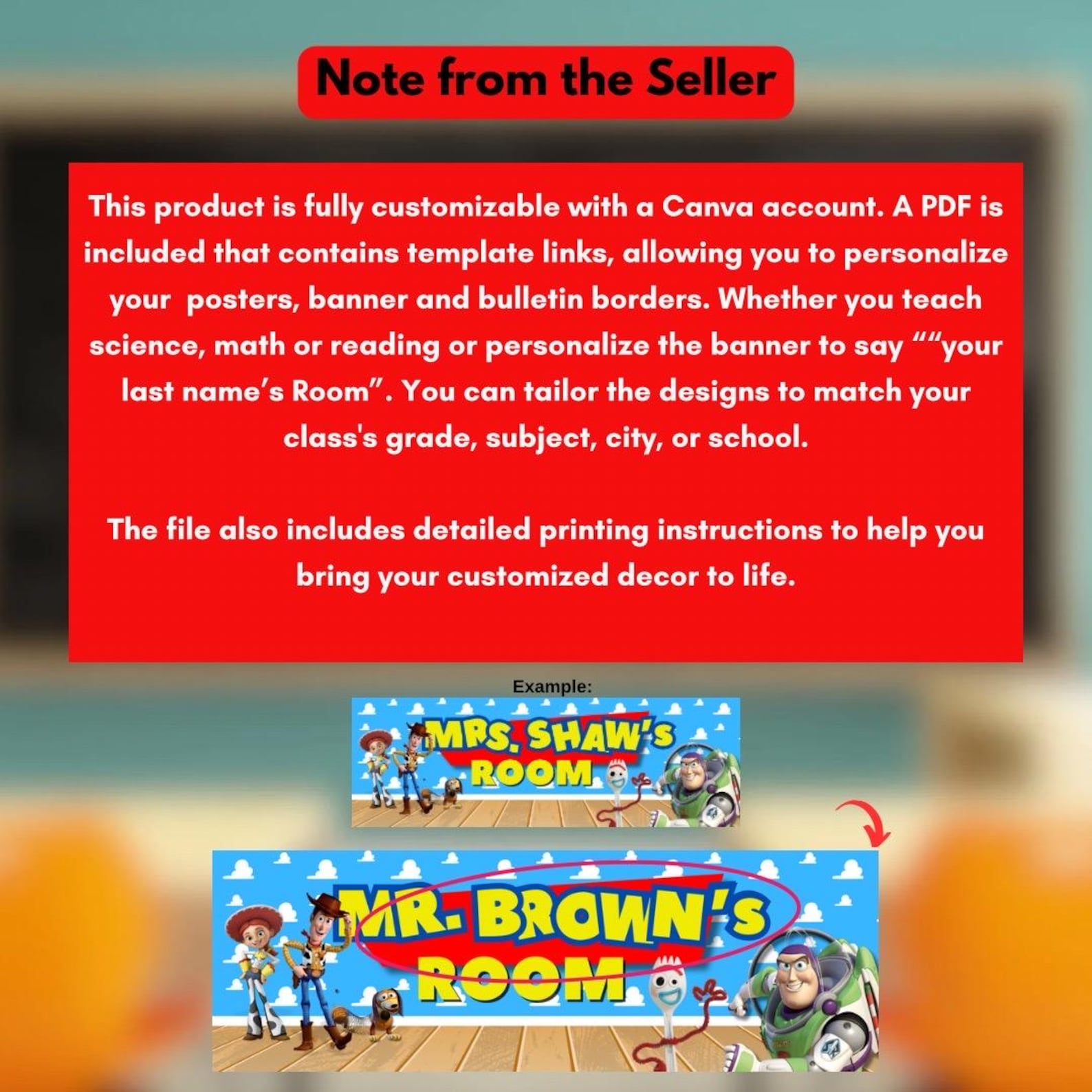 Toy Story Editable Super Classroom Bundle With Letters and Numbers! - Etsy