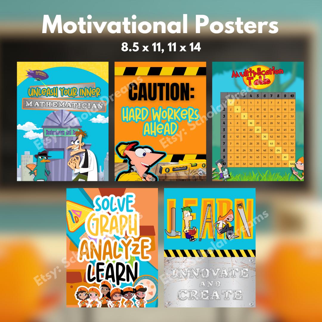 Phineas & Ferb (math) Class Bundle (DIGITAL and PRINTABLE) - Etsy