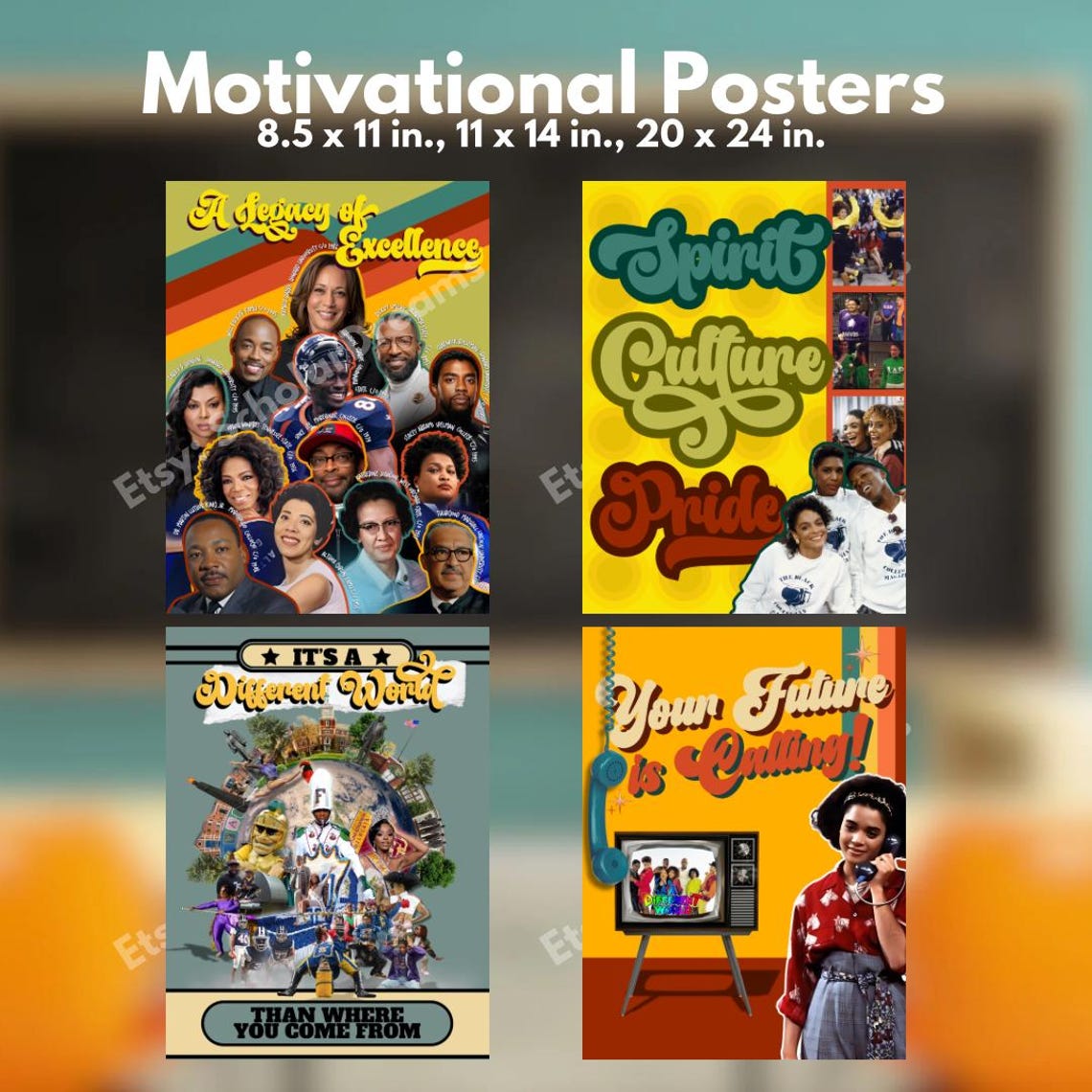 HBCU - A Different World Inspired Classroom Motivational Posters 4pack ...