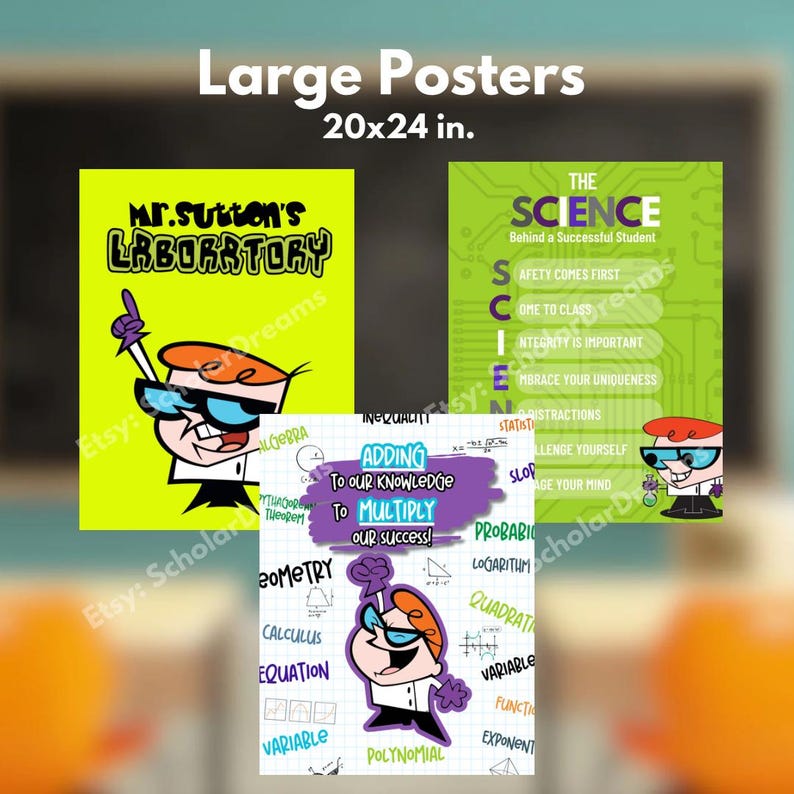 Dexter’s Laboratory Math and Science Classroom Decor Mega Bundle ...